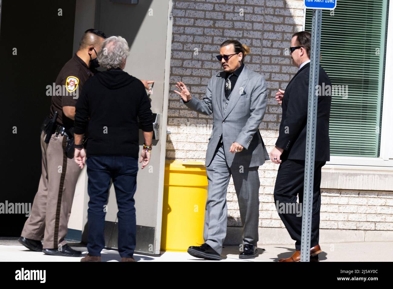 Johnny Depp enters the Fairfax County Circuit Court in Fairfax, VA, USA ...