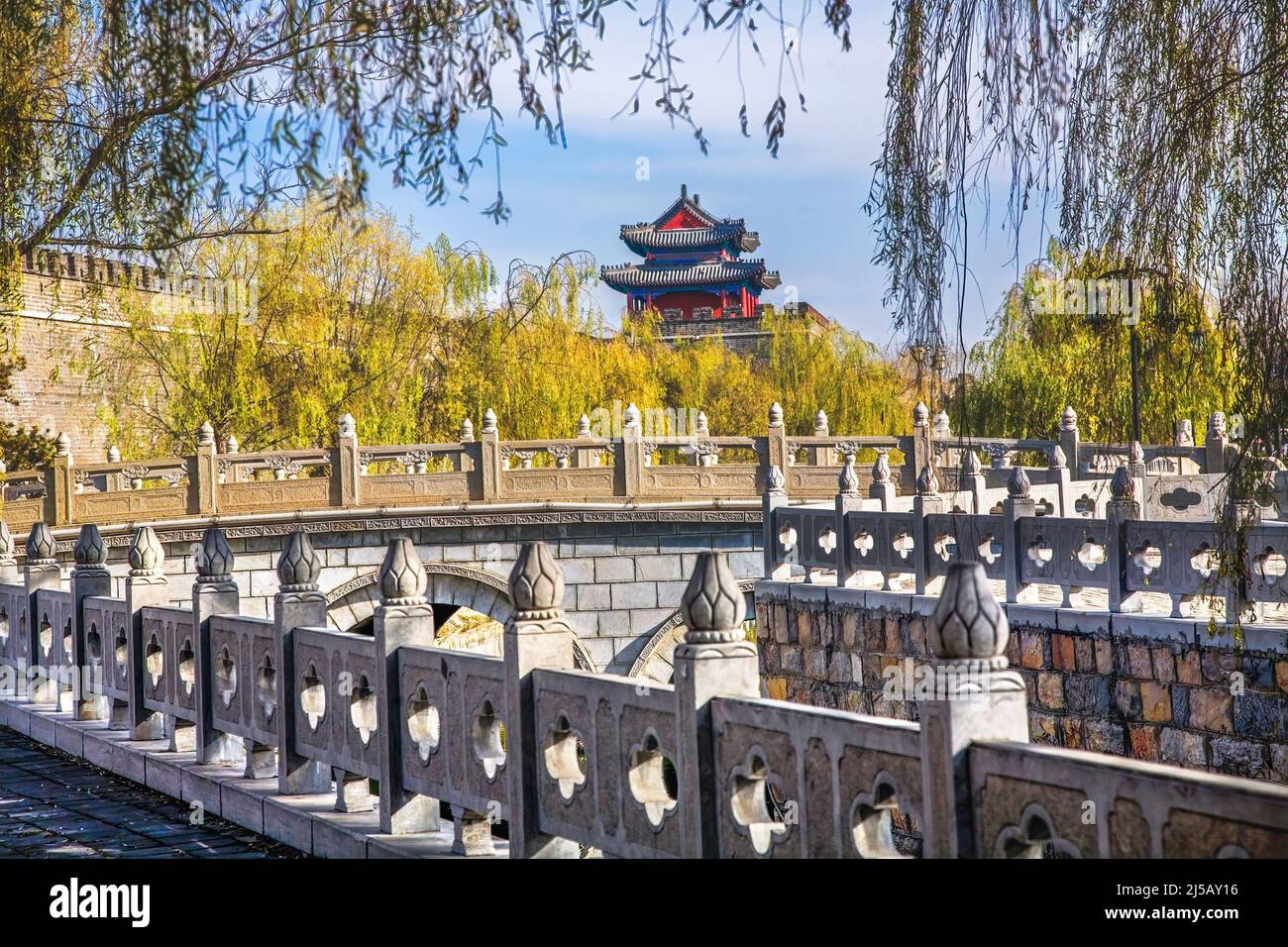 City Wall Gate Tower, Qufu Shandong Province China. This is Confucius ...