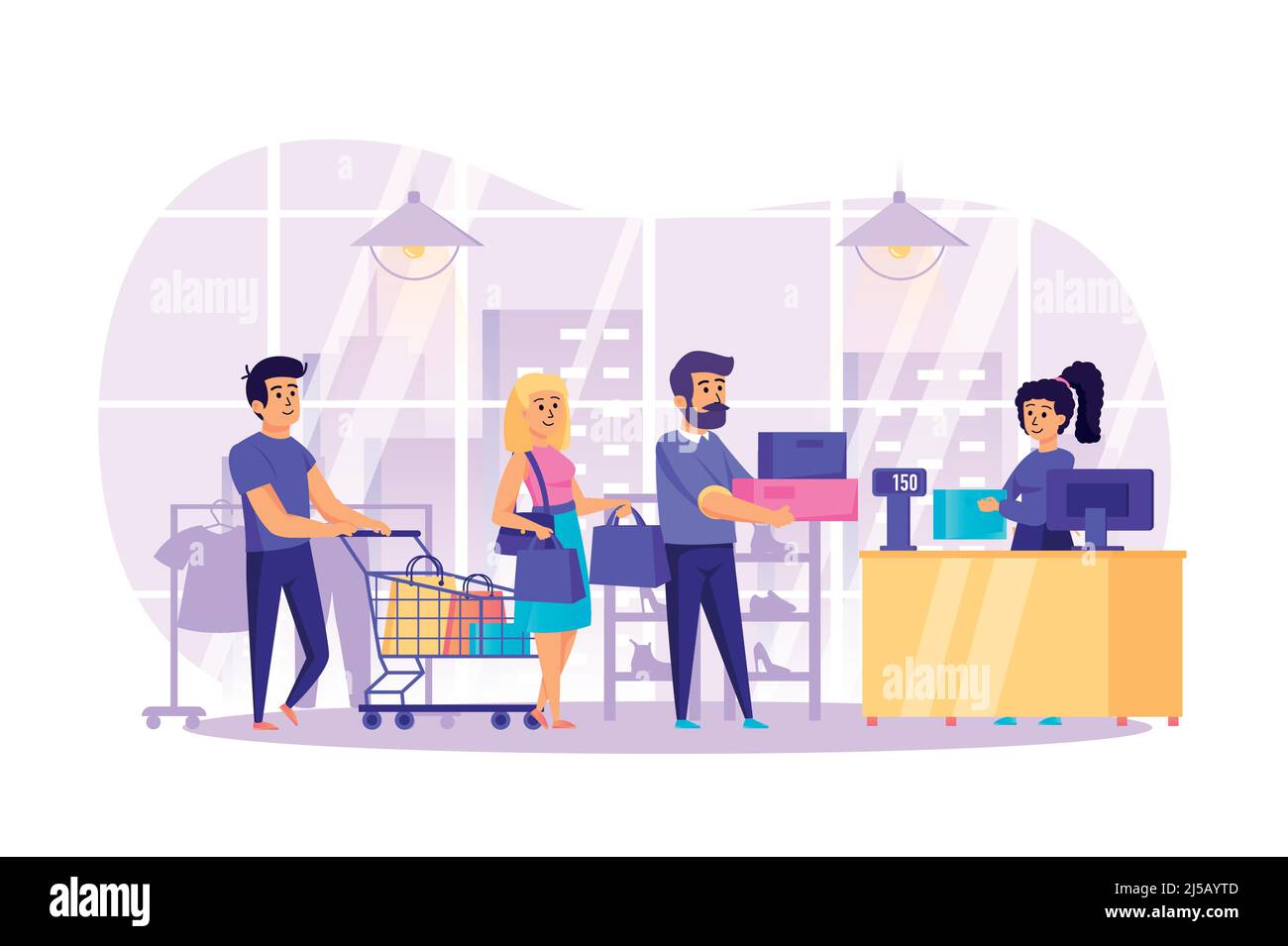 Queue queuing up Cut Out Stock Images & Pictures - Alamy