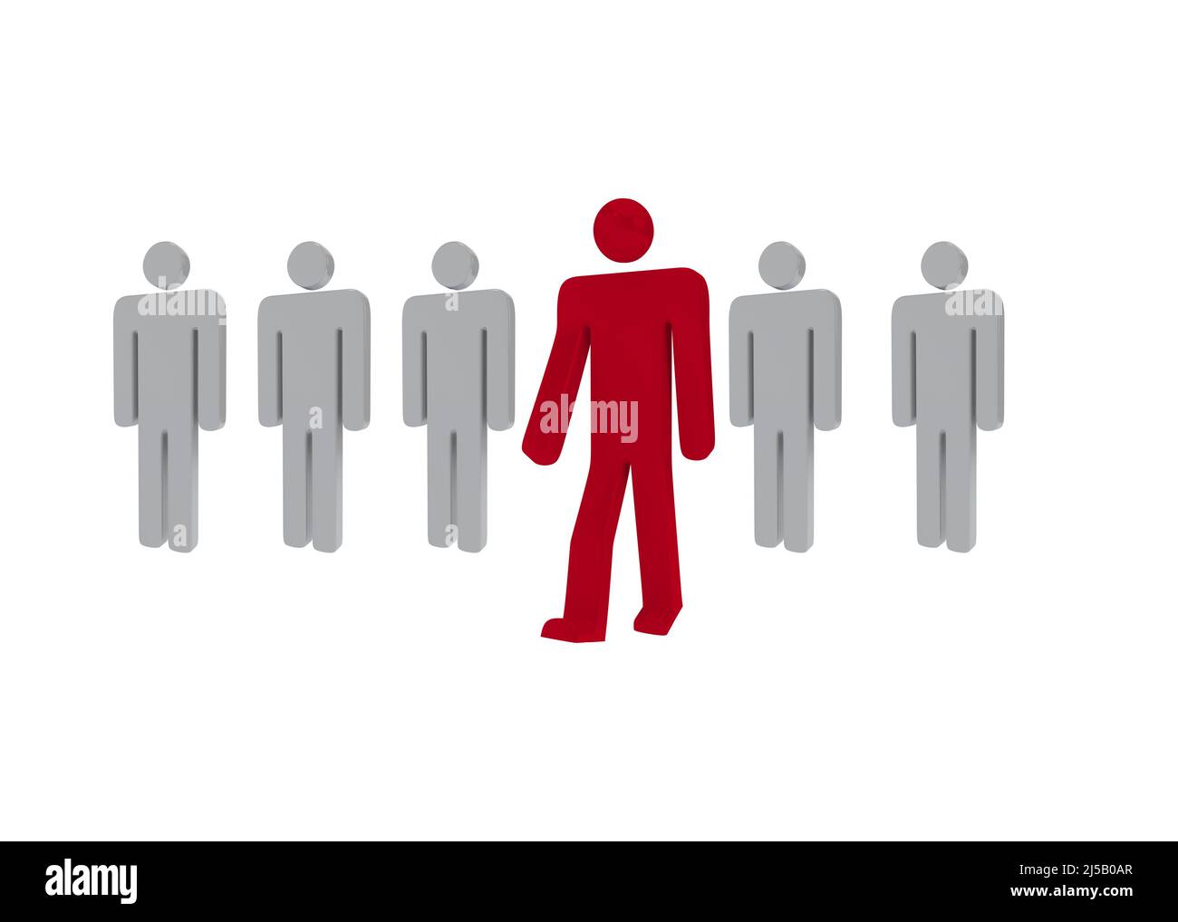 Stand Out of the rest and be exceptional concept. 3d illustration Stock ...
