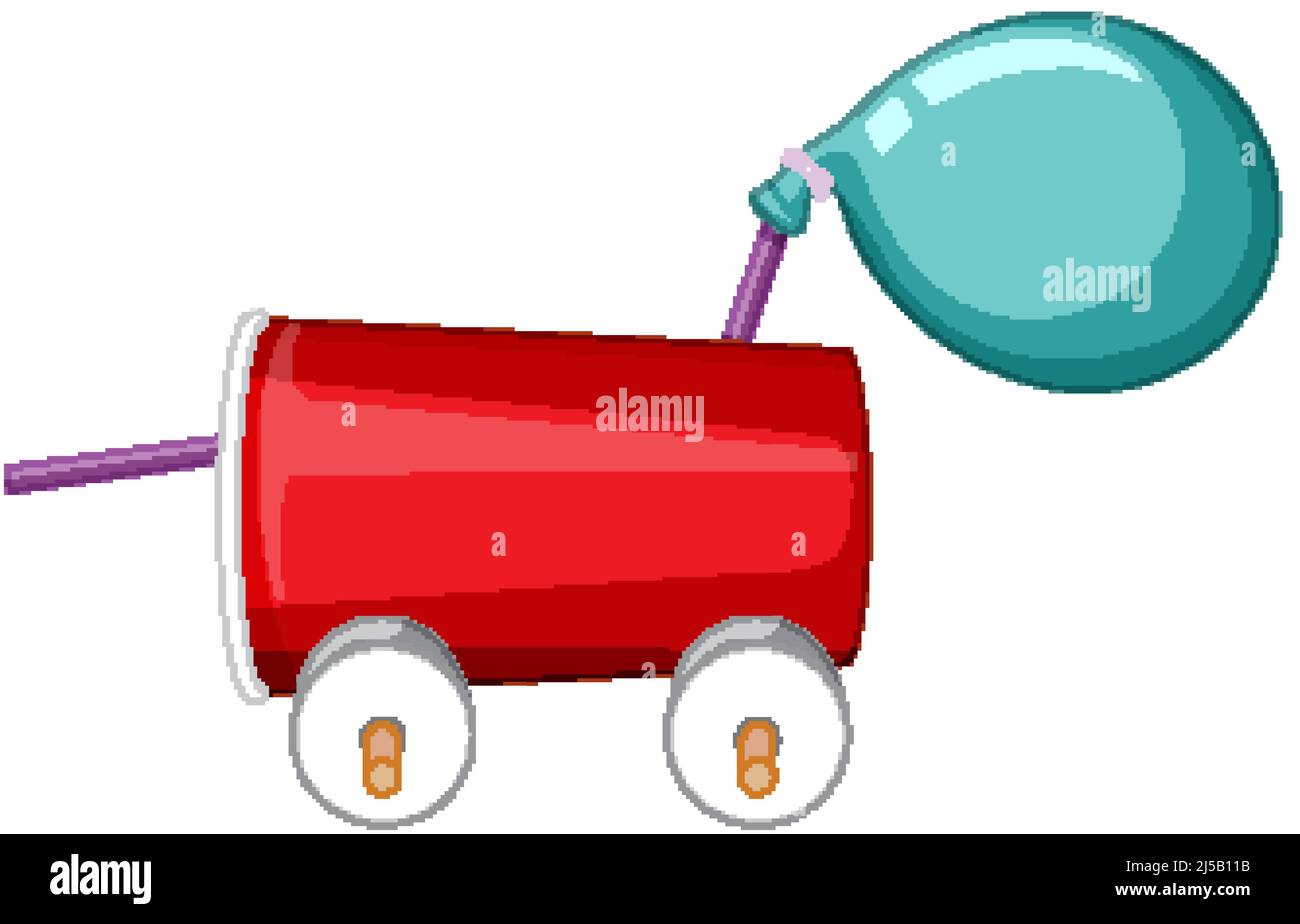 Science experiment on force and motion illustration Stock Vector Image ...