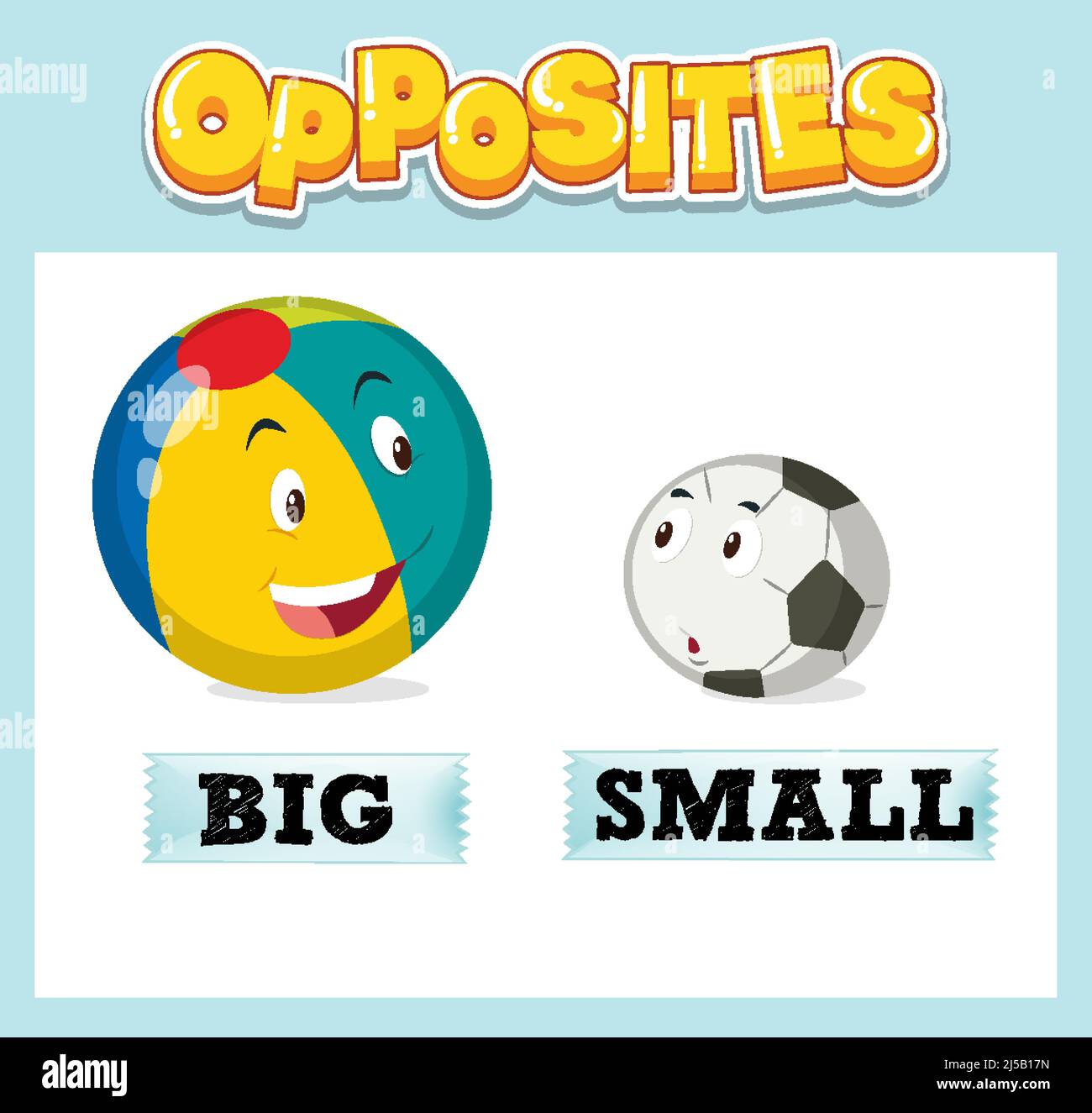 Opposite English words for kids illustration Stock Vector Image & Art ...