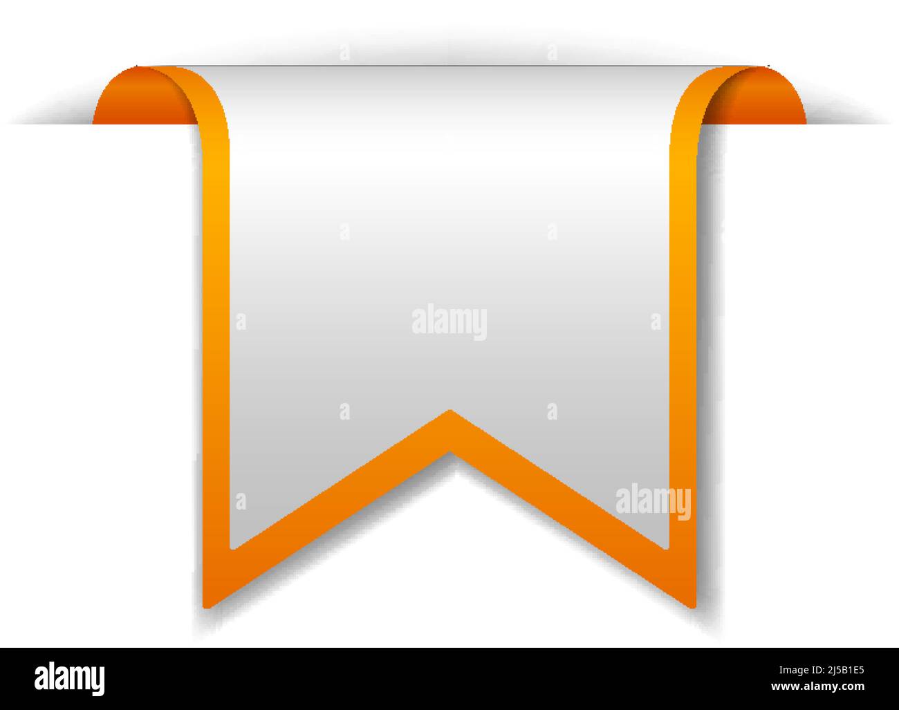 Orange banner design on white background illustration Stock Vector ...