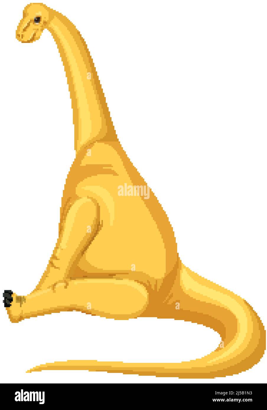 A dinosaur brontosaurus on white background illustration Stock Vector ...