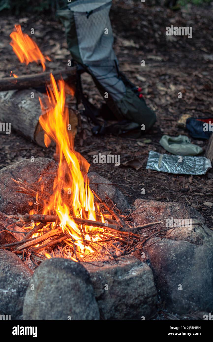 Fire burning up pole hi-res stock photography and images - Alamy