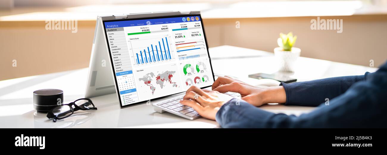 Digital Data Technology. KPI Business Dashboard Technology Stock Photo ...