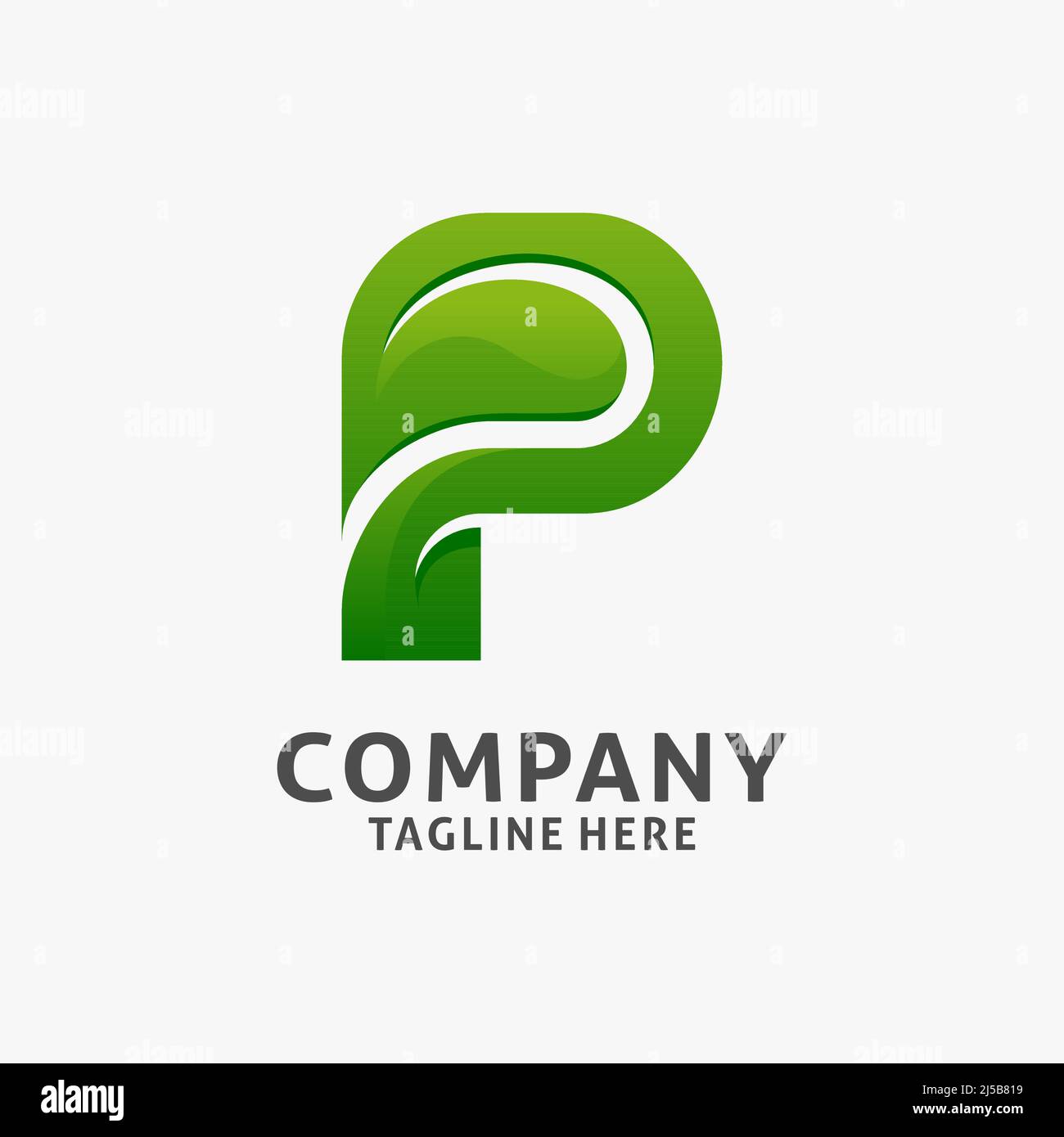 Letter P leaf logo design Stock Vector Image & Art - Alamy