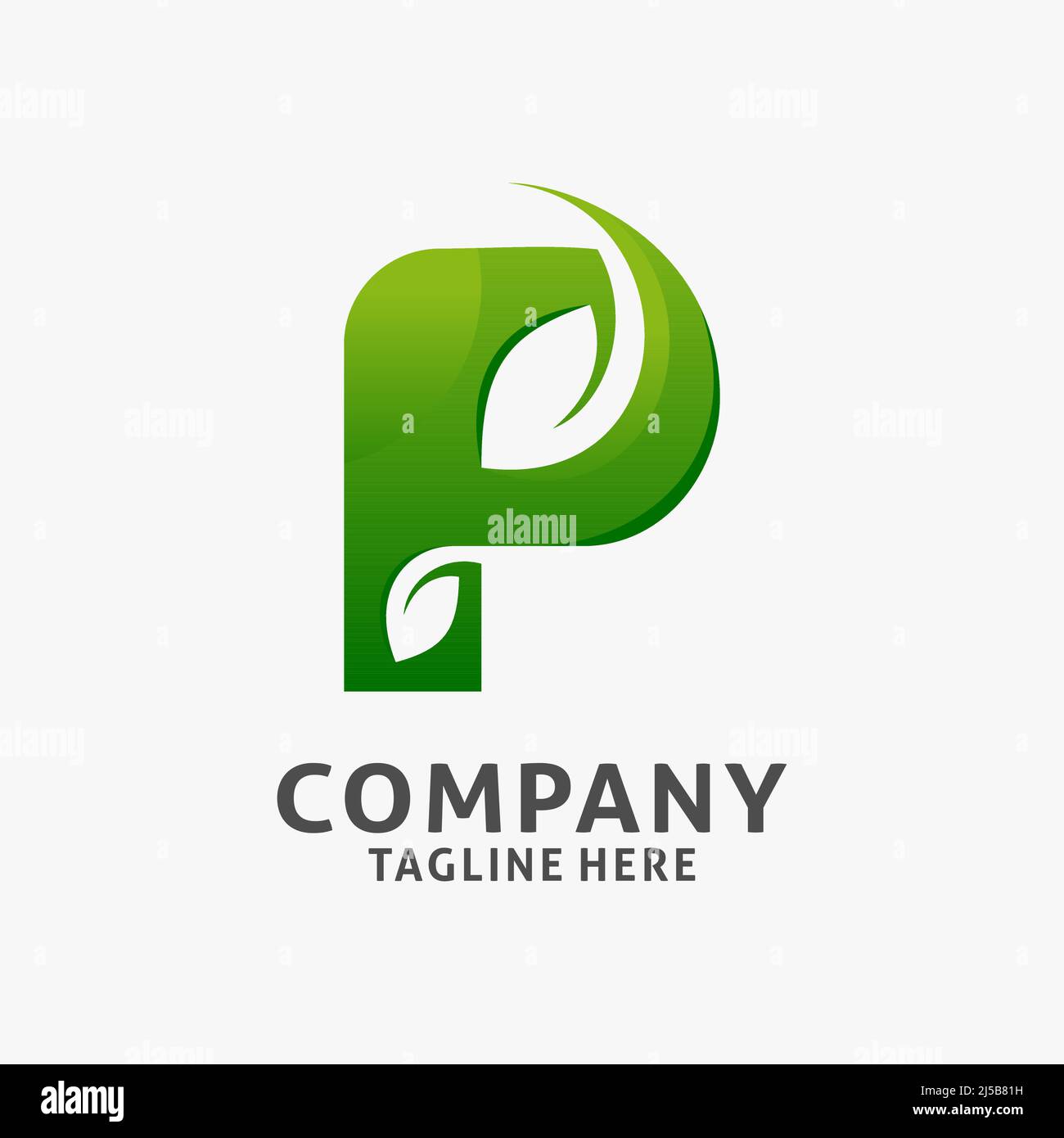 Letter P leaf logo design Stock Vector Image & Art - Alamy