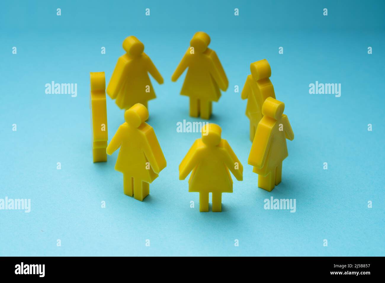 Protecting People Figures. Community Protection And Safety Stock Photo ...