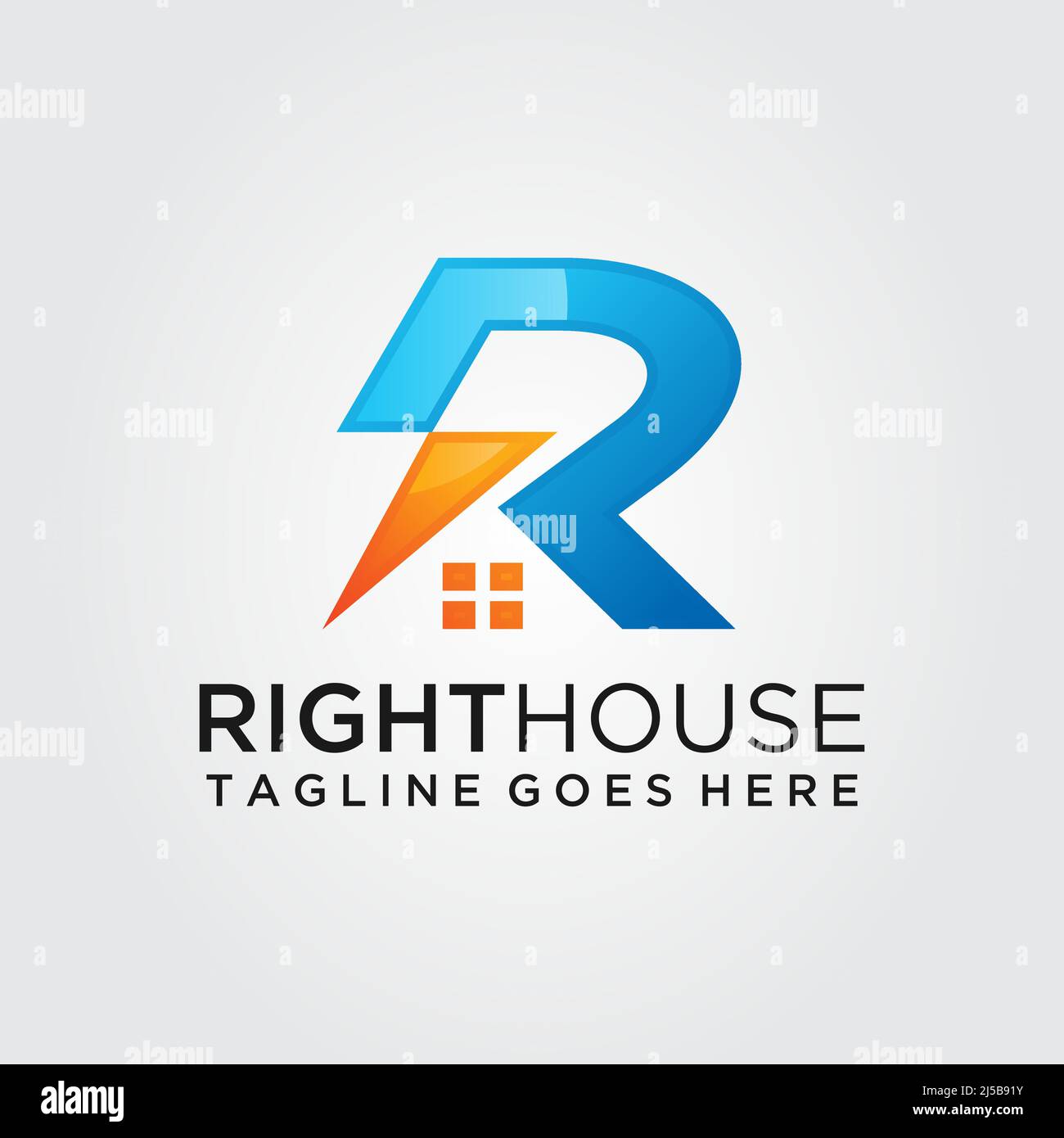 Letter R house logo design Stock Vector Image & Art - Alamy
