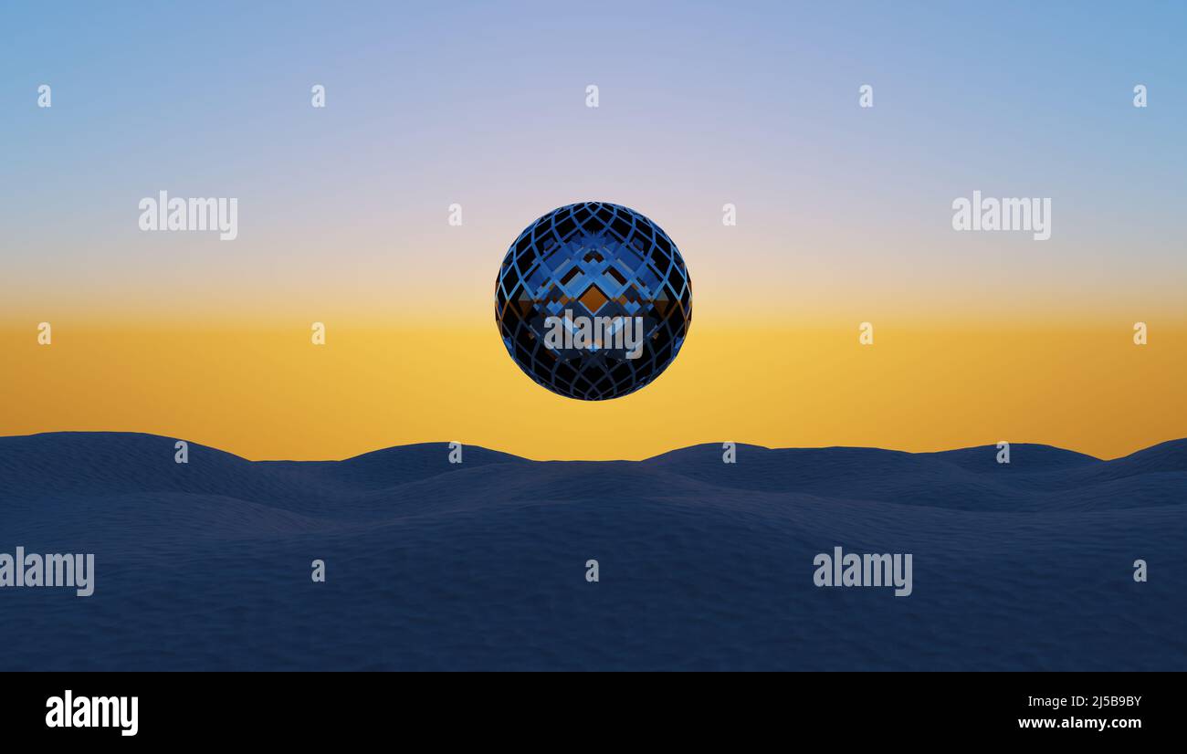 Alien object landscape Stock Photo - Alamy