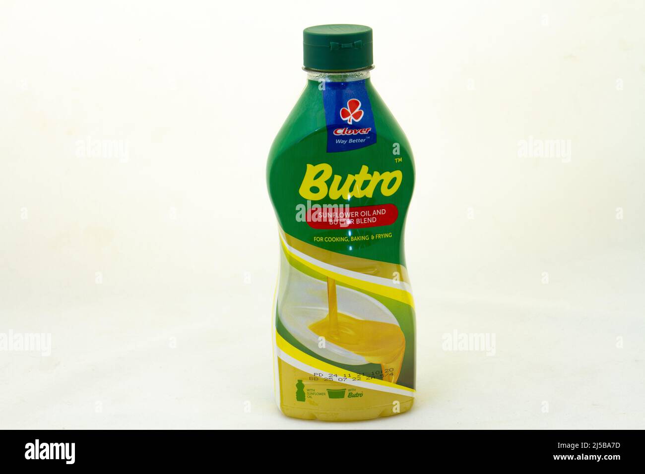 Johannesburg, South Africa - a bottle of Butro sunflower oil and butter ...