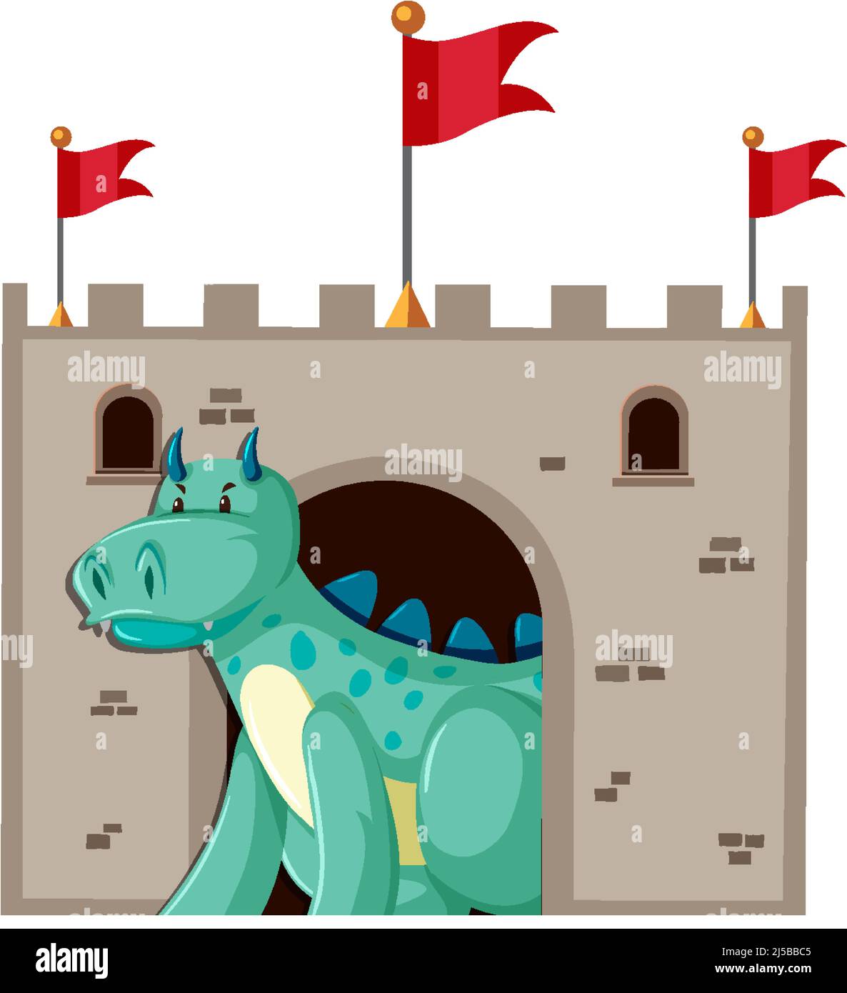 Cute dragon cartoon character illustration Stock Vector Image & Art - Alamy