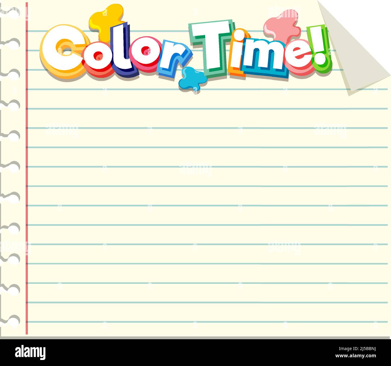 Cute blank color border for worksheet illustration Stock Vector Image ...