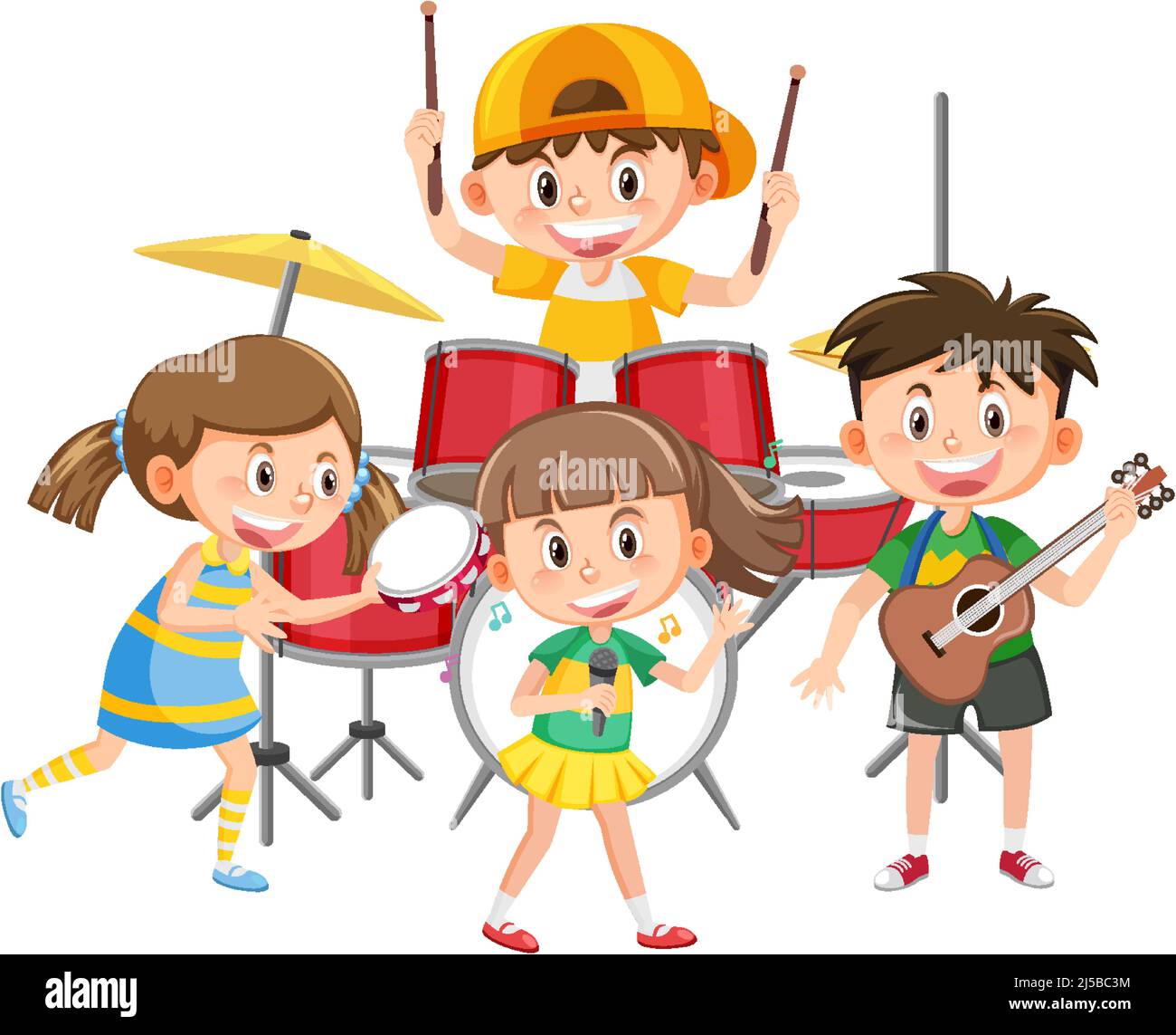 Girl Rock Band Music Clip Art