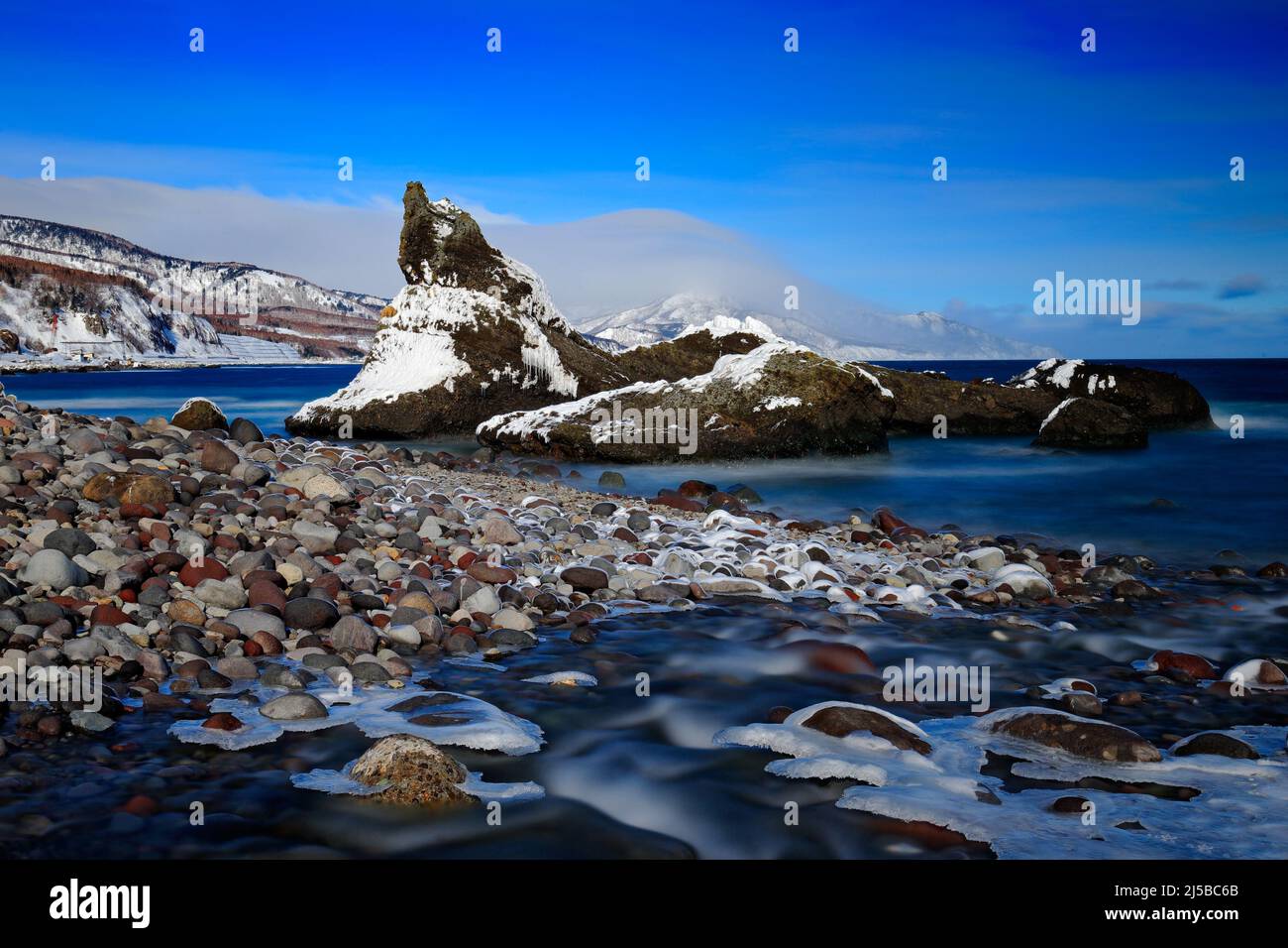 Rausu coast located in Menashi District, Nemuro Subprefecture, Hokkaido ...