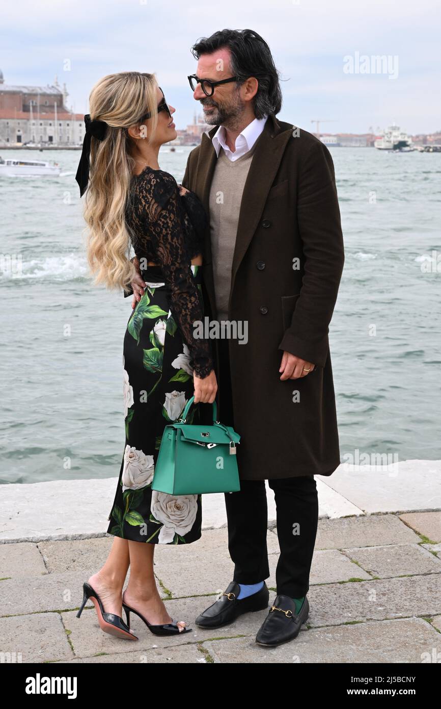 Venice, Italy. 21st Apr, 2022. Sylvie Meis , Nicolas Castello 59Th ...