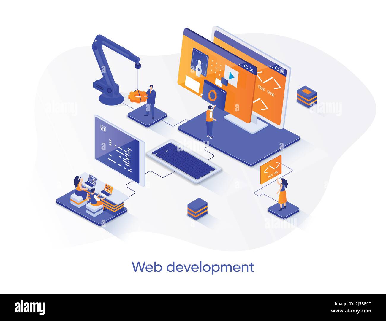 Full stack web developer background High Resolution Stock Photography ...