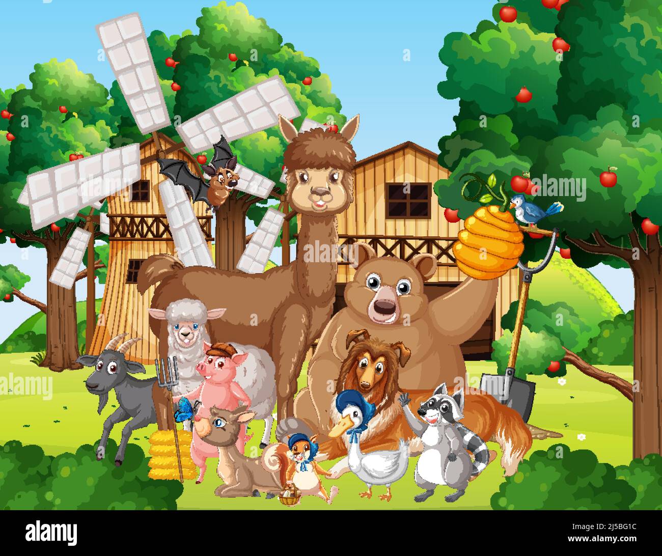 Bear fruit tree Stock Vector Images - Alamy