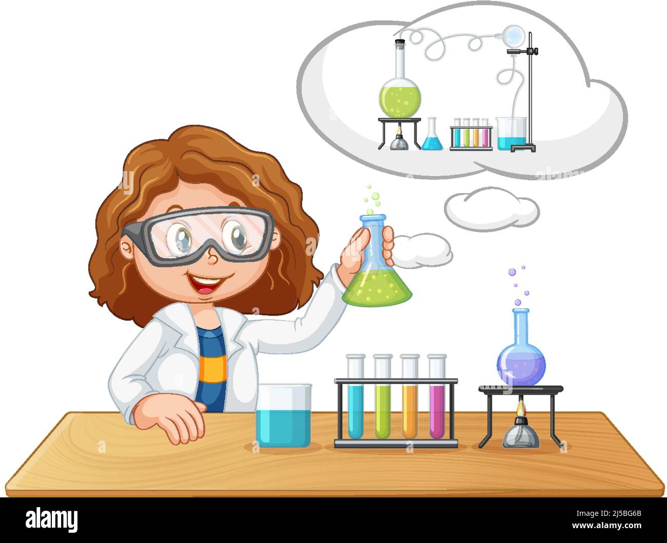 Cartoon science experiment bubble Stock Vector Images - Alamy