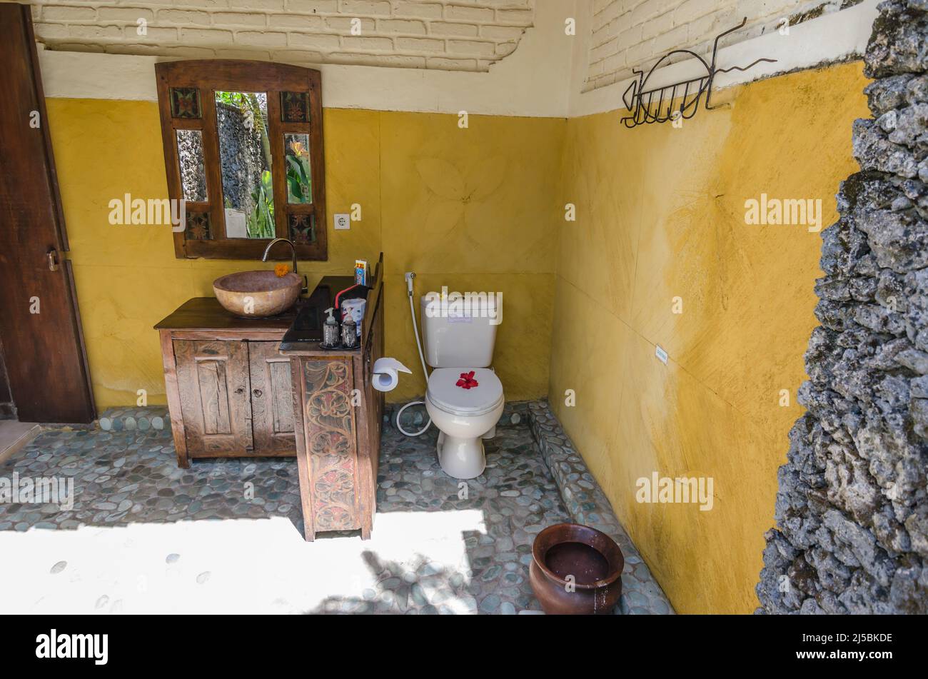 bathroom in hotel at indonesia holiday Stock Photo - Alamy