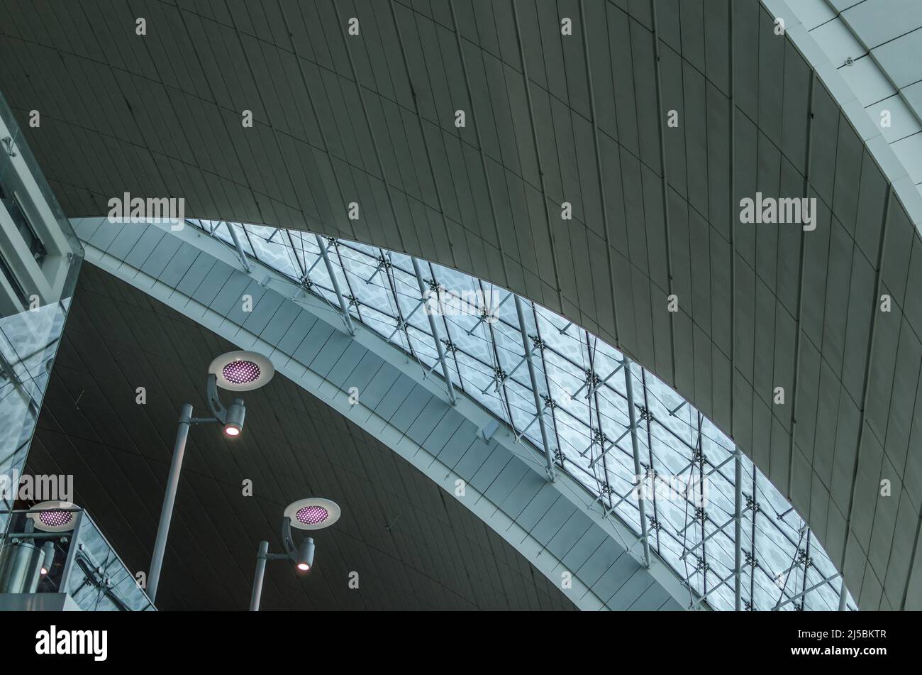 beautiful roof construction at the airport Stock Photo - Alamy