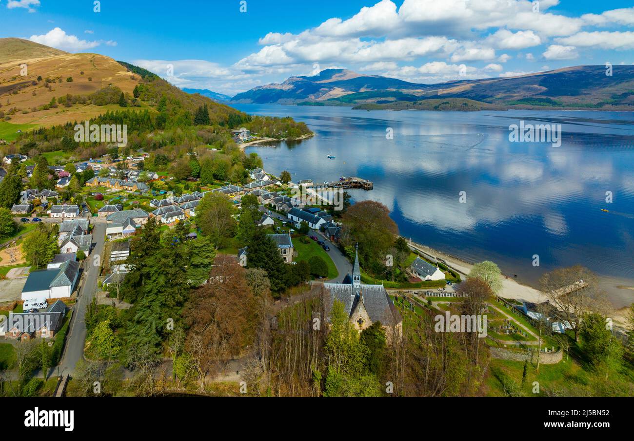 Luss scotland aerial hi-res stock photography and images - Alamy