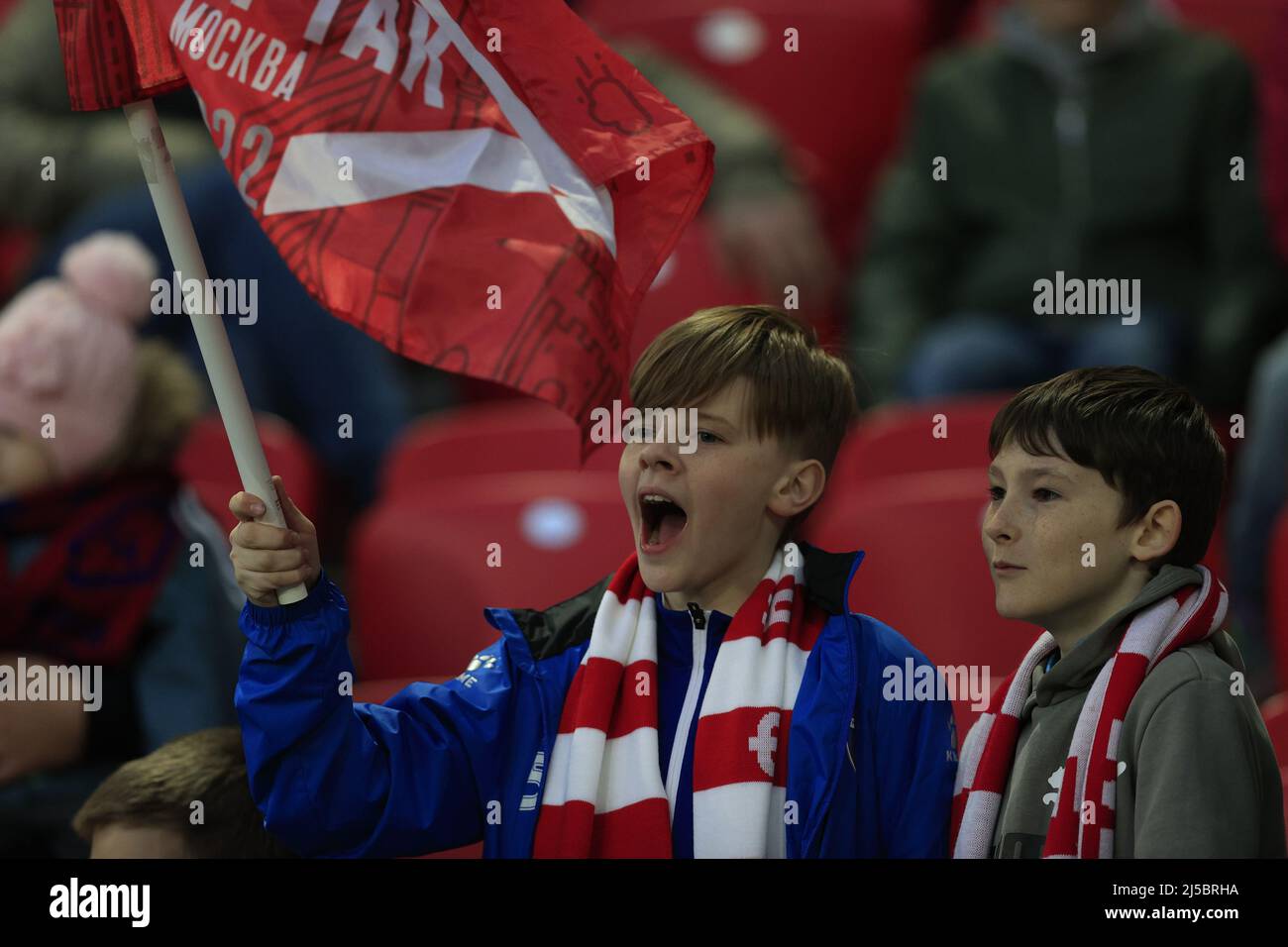 MOSCOW, RUSSIA, APRIL 22, 2022. The 2021/2022 Russian Football Cup. 1/4 ...