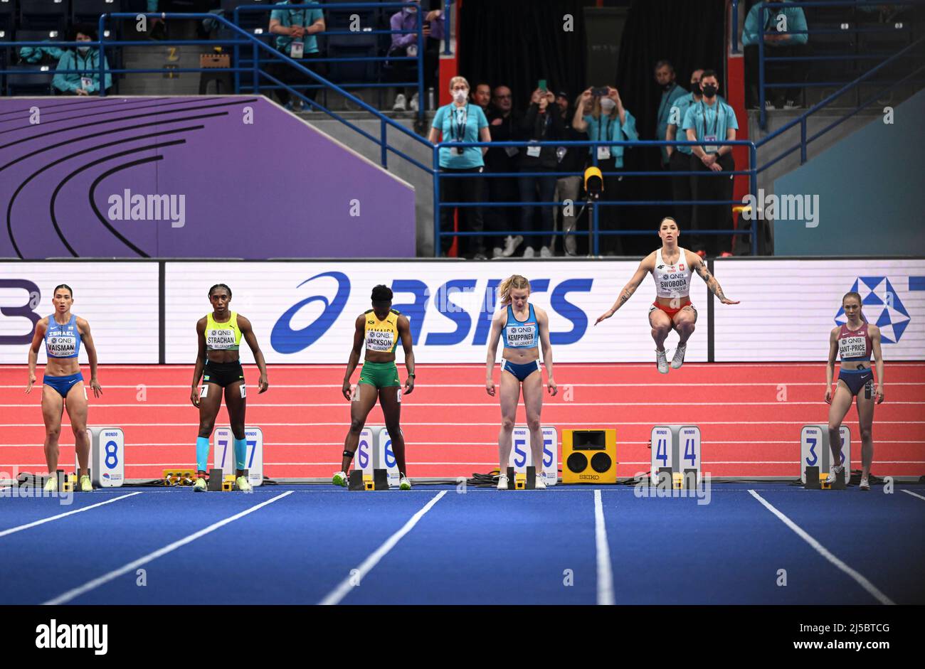 Ewa Swoboda participating in the Belgrade 2022 World Indoor ...