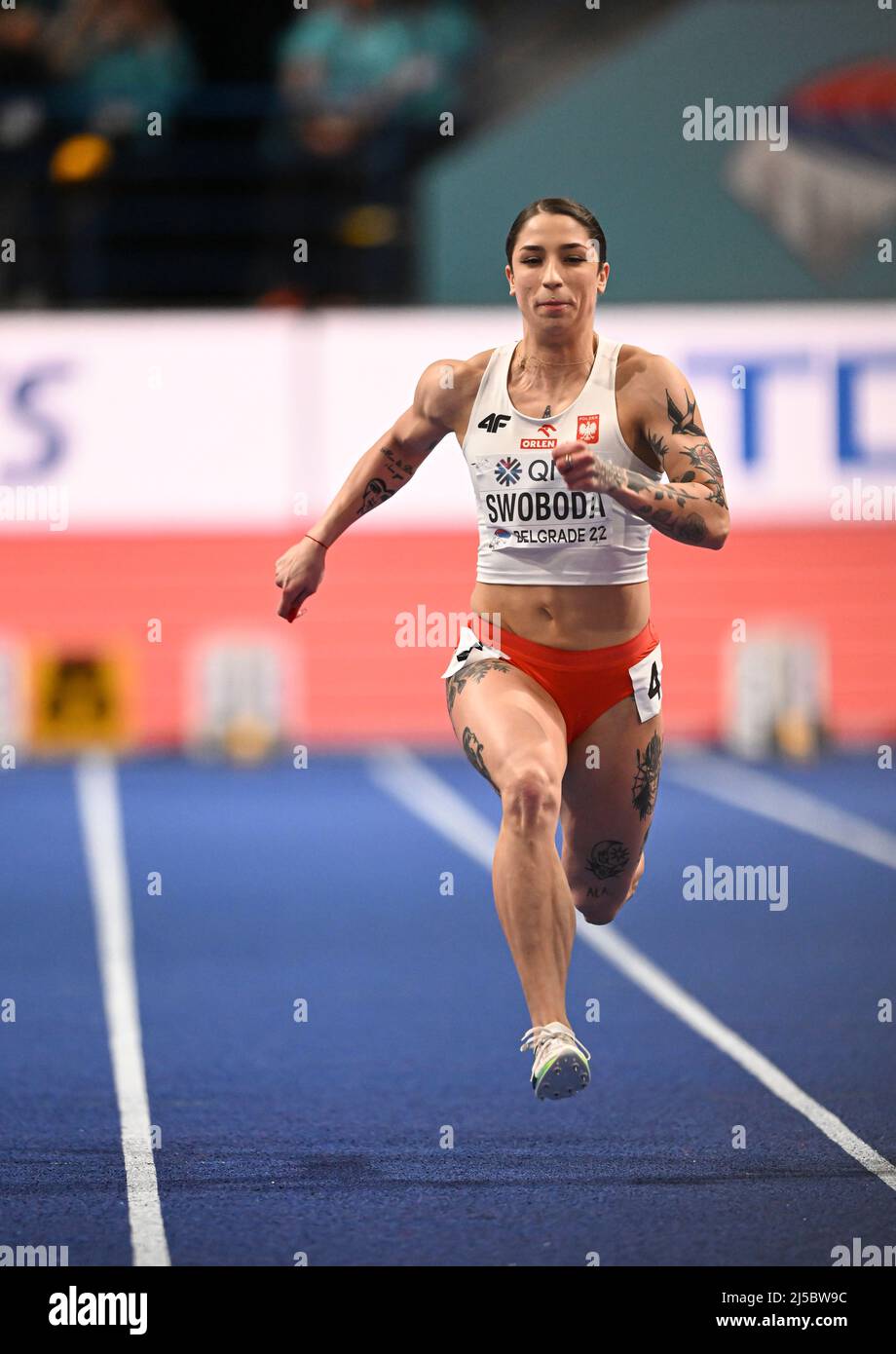 Ewa Swoboda participating in the Belgrade 2022 World Indoor ...