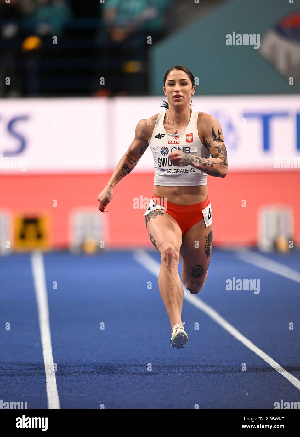 Ewa Swoboda participating in the Belgrade 2022 World Indoor ...