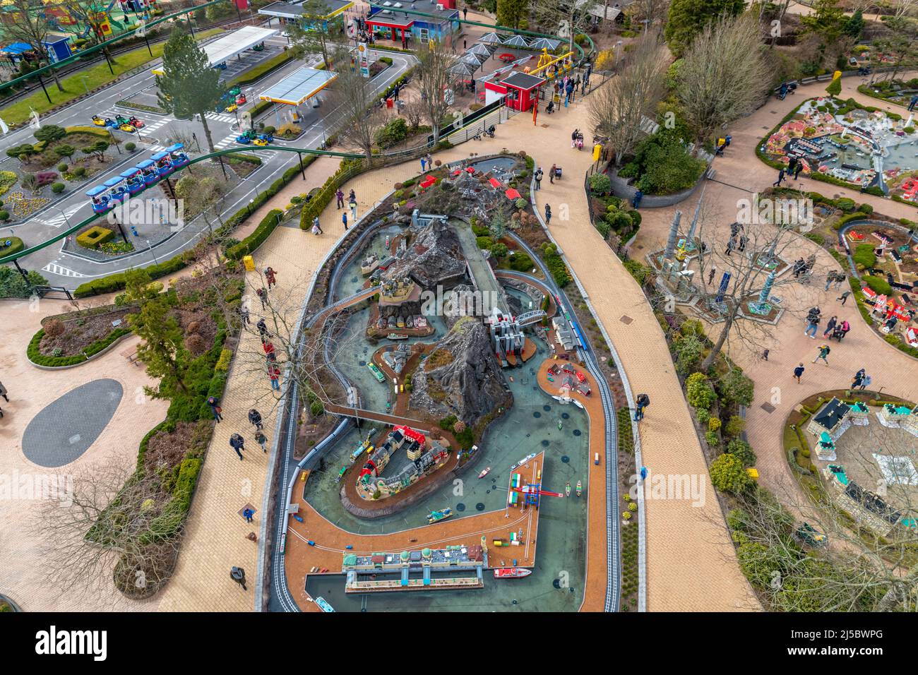 Legoland Billund, Denmark. Tuesday 12 April 2022. Above the original ...