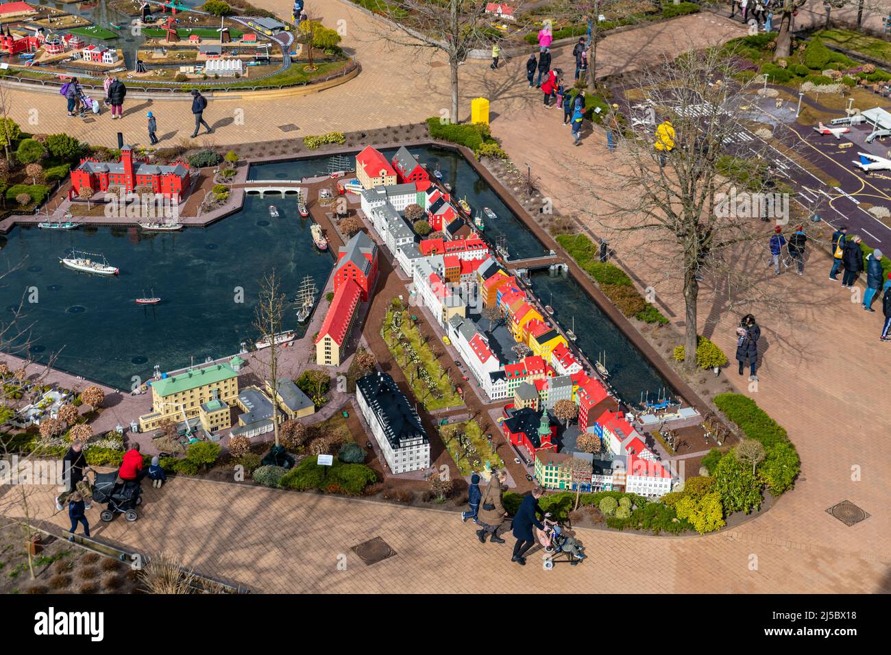 Legoland Billund, Denmark. Tuesday 12 April 2022. Above the original ...