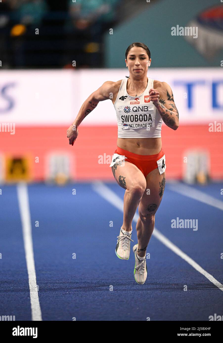 Ewa Swoboda participating in the Belgrade 2022 World Indoor ...