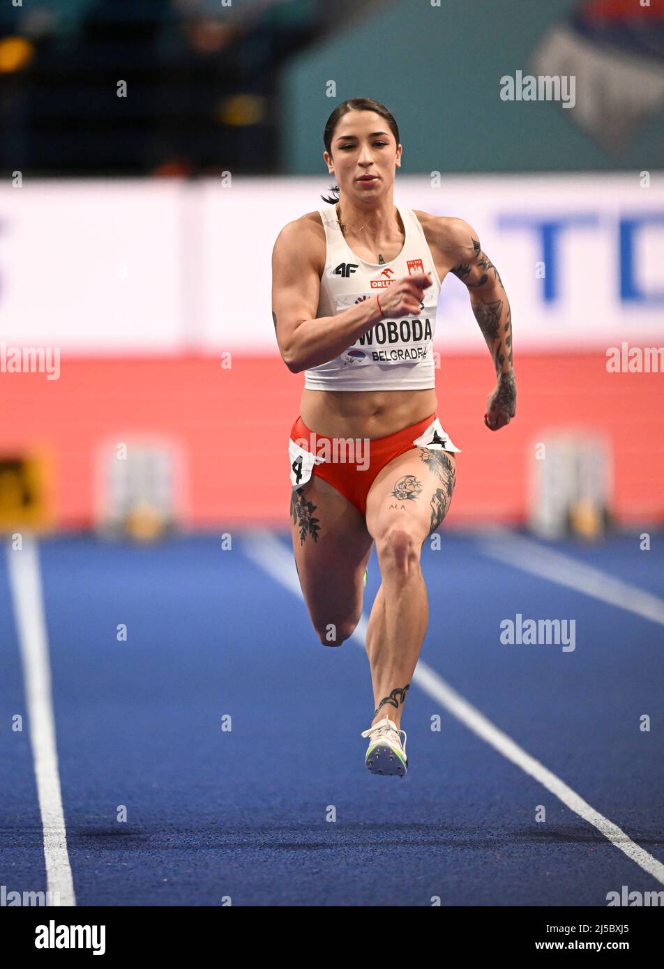 Ewa Swoboda participating in the Belgrade 2022 World Indoor ...
