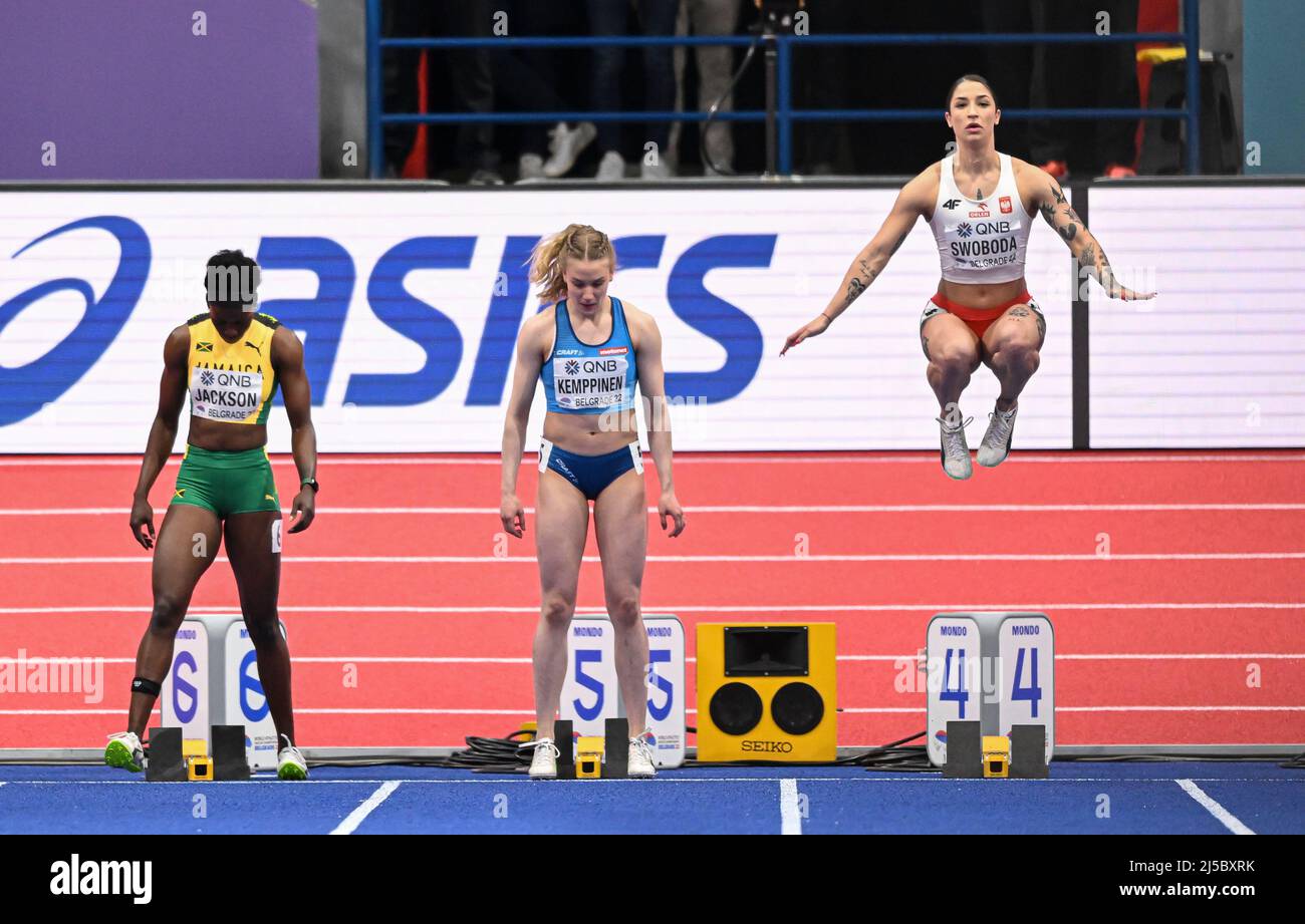 Ewa Swoboda participating in the Belgrade 2022 World Indoor ...
