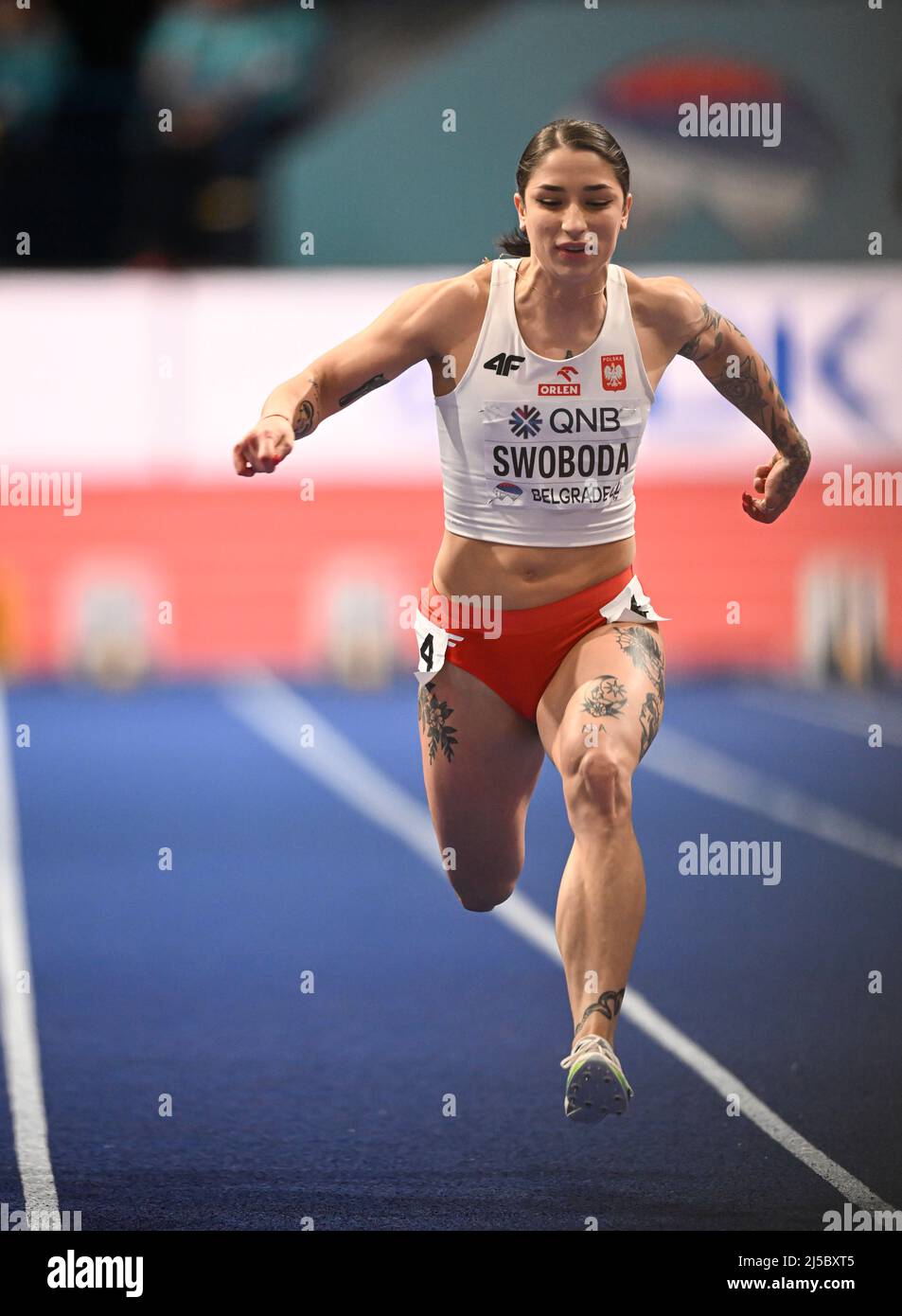 Ewa Swoboda participating in the Belgrade 2022 World Indoor ...