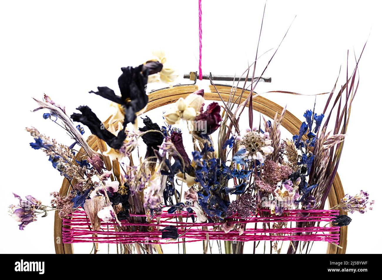 Dried flower arrangement making Cut Out Stock Images & Pictures - Alamy