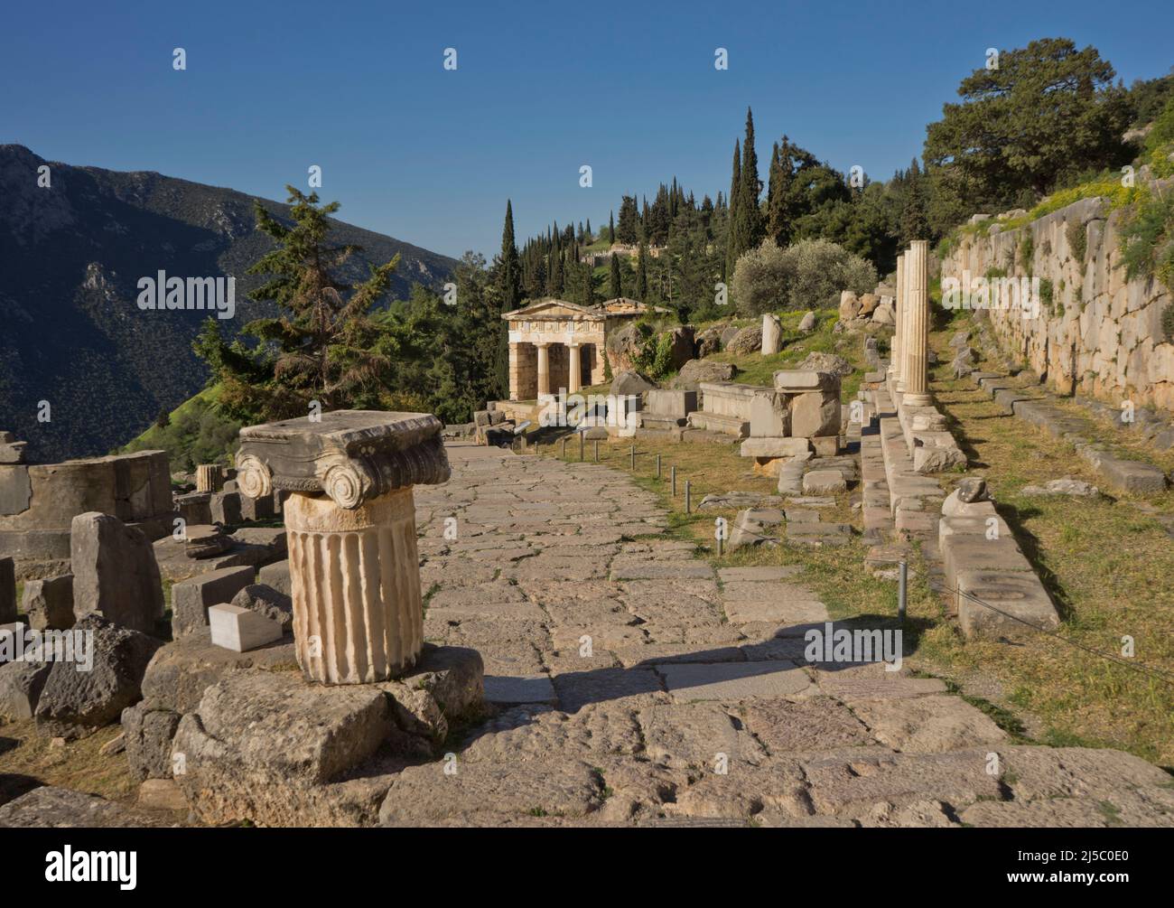 Views of the ancient Delphi archaeological site in Greece,Europe Stock ...