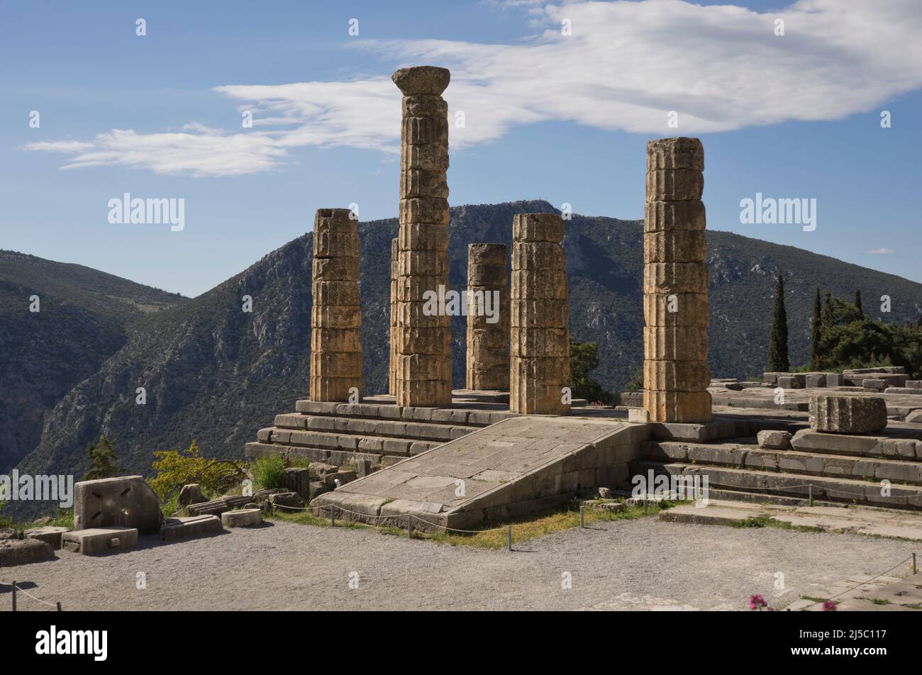 Views of the ancient Delphi archaeological site in Greece,Europe Stock ...