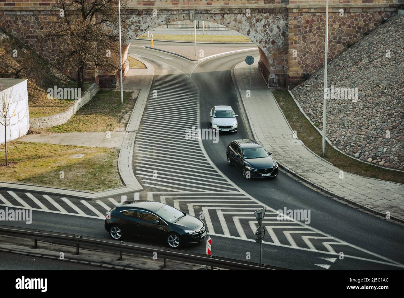 Modern road junction hi-res stock photography and images - Alamy