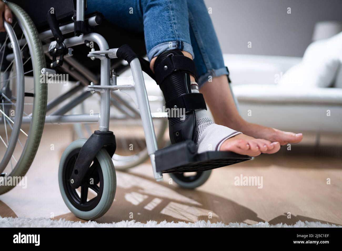 Young Woman In Wheelchair. Medical Injury Disability Stock Photo - Alamy