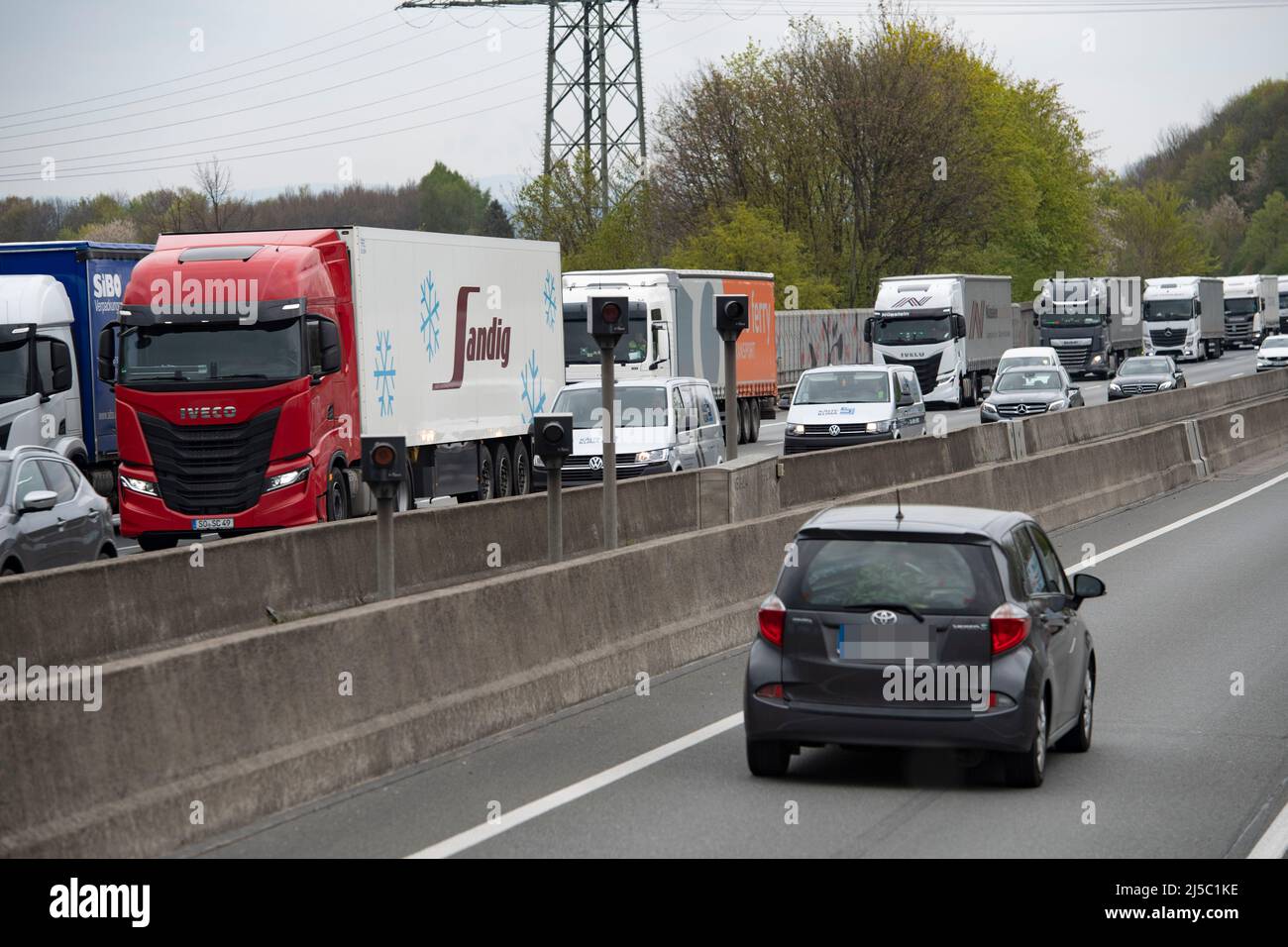 The radar system, radar measurement, radar trap on Bielefeld Mountain ...