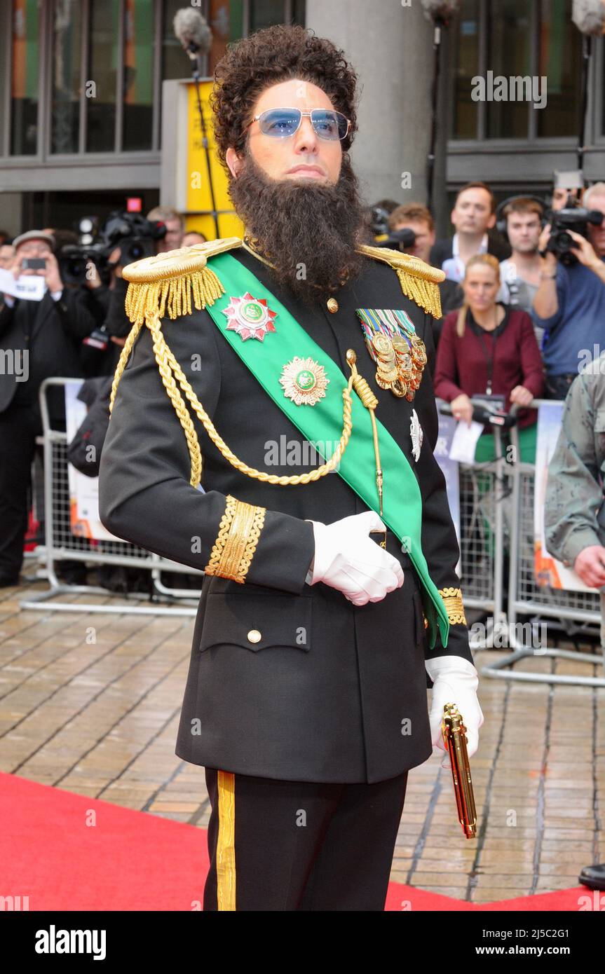 Sacha Baron Cohen, World Premiere of "The Dictator", Royal Festival ...