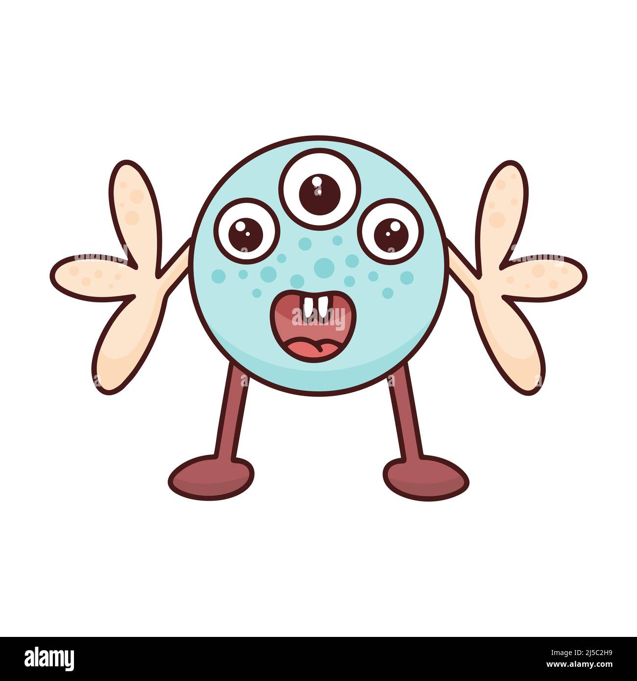 Funny fictional monster isolated object Stock Vector Image & Art - Alamy