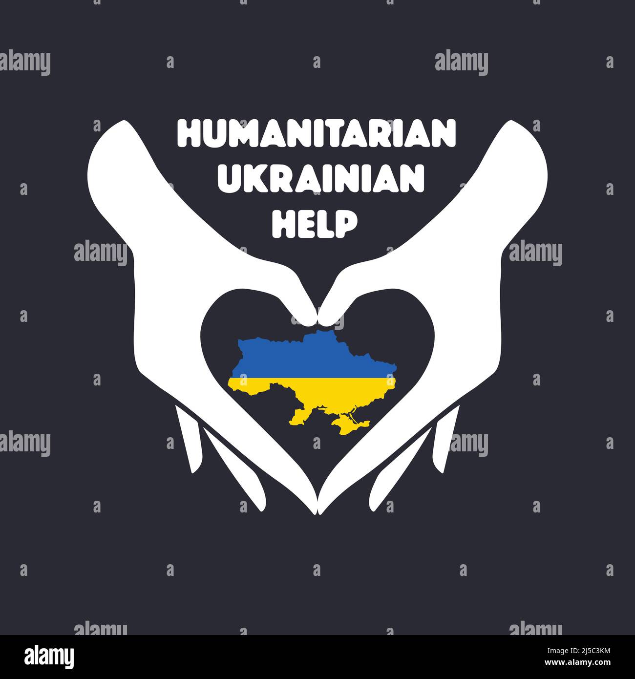 Humanitarian Ukrainian help hands Stock Vector Image & Art - Alamy