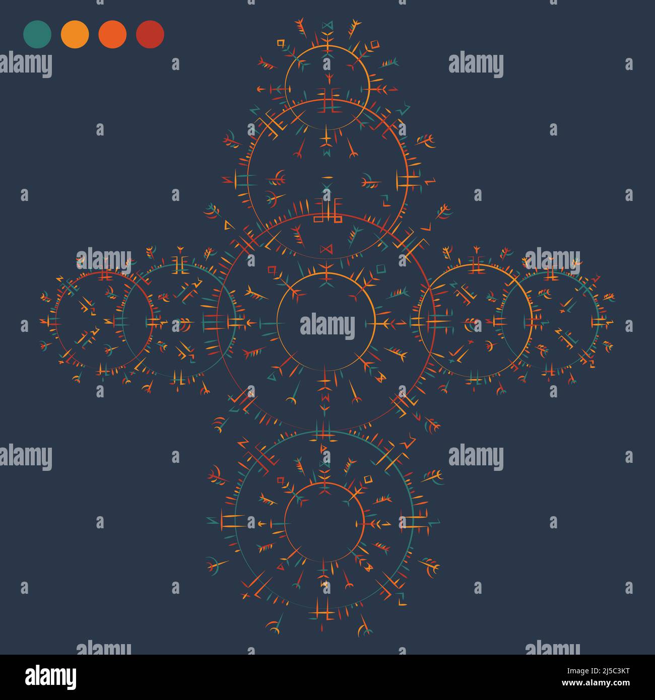 Circle black runes great symbol Stock Vector Image & Art - Alamy