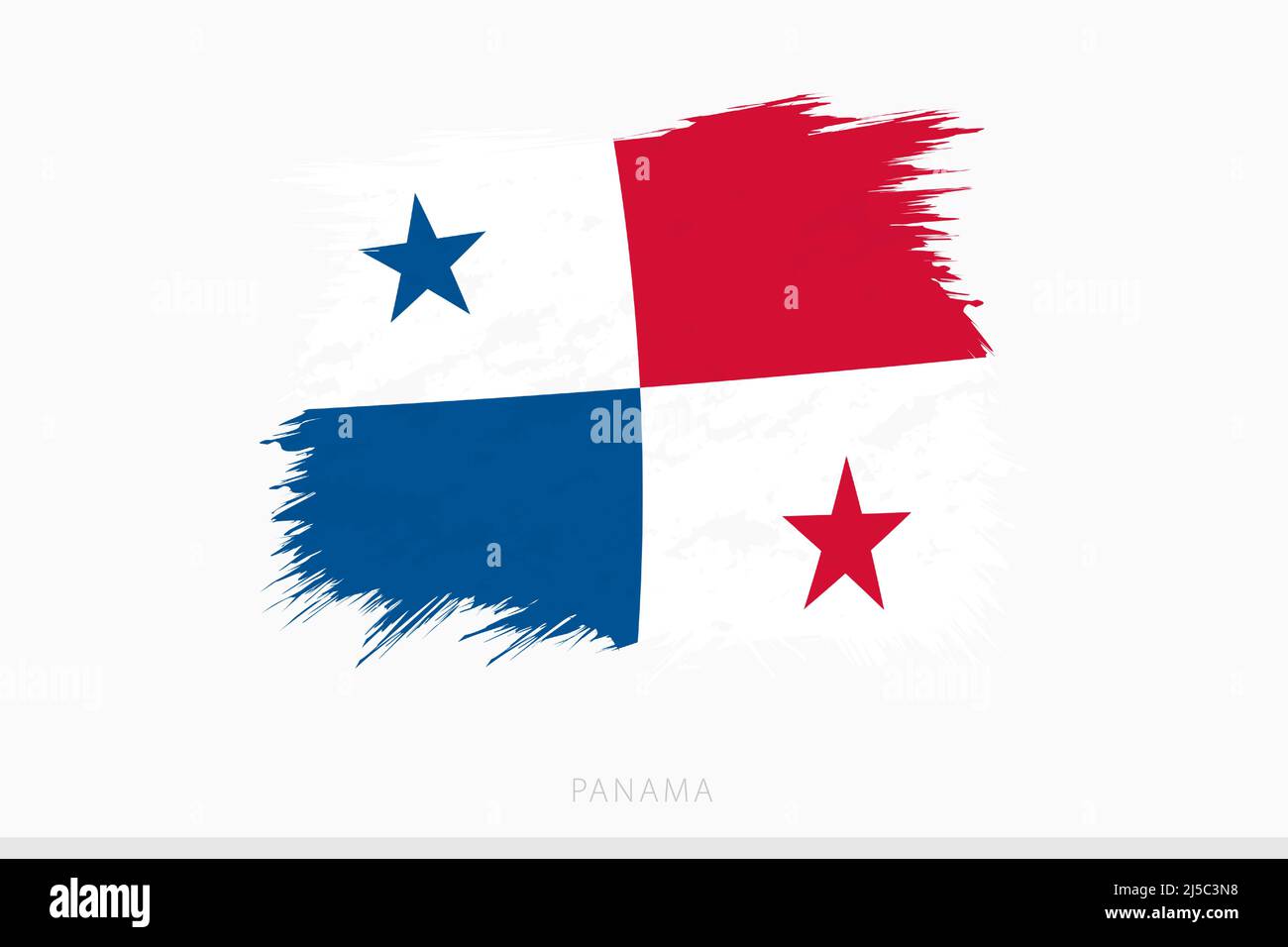 Grunge flag of Panama, vector abstract grunge brushed flag of Panama on ...