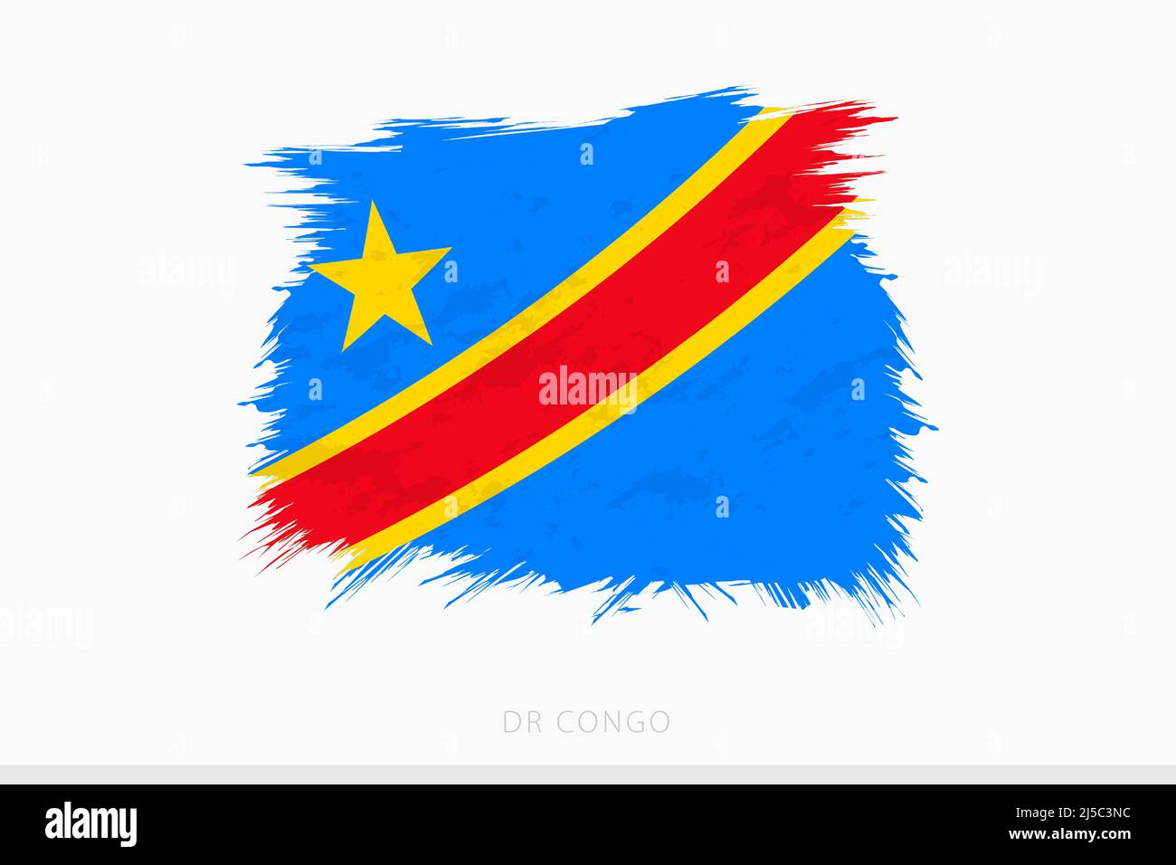 Grunge flag of DR Congo, vector abstract grunge brushed flag of DR ...