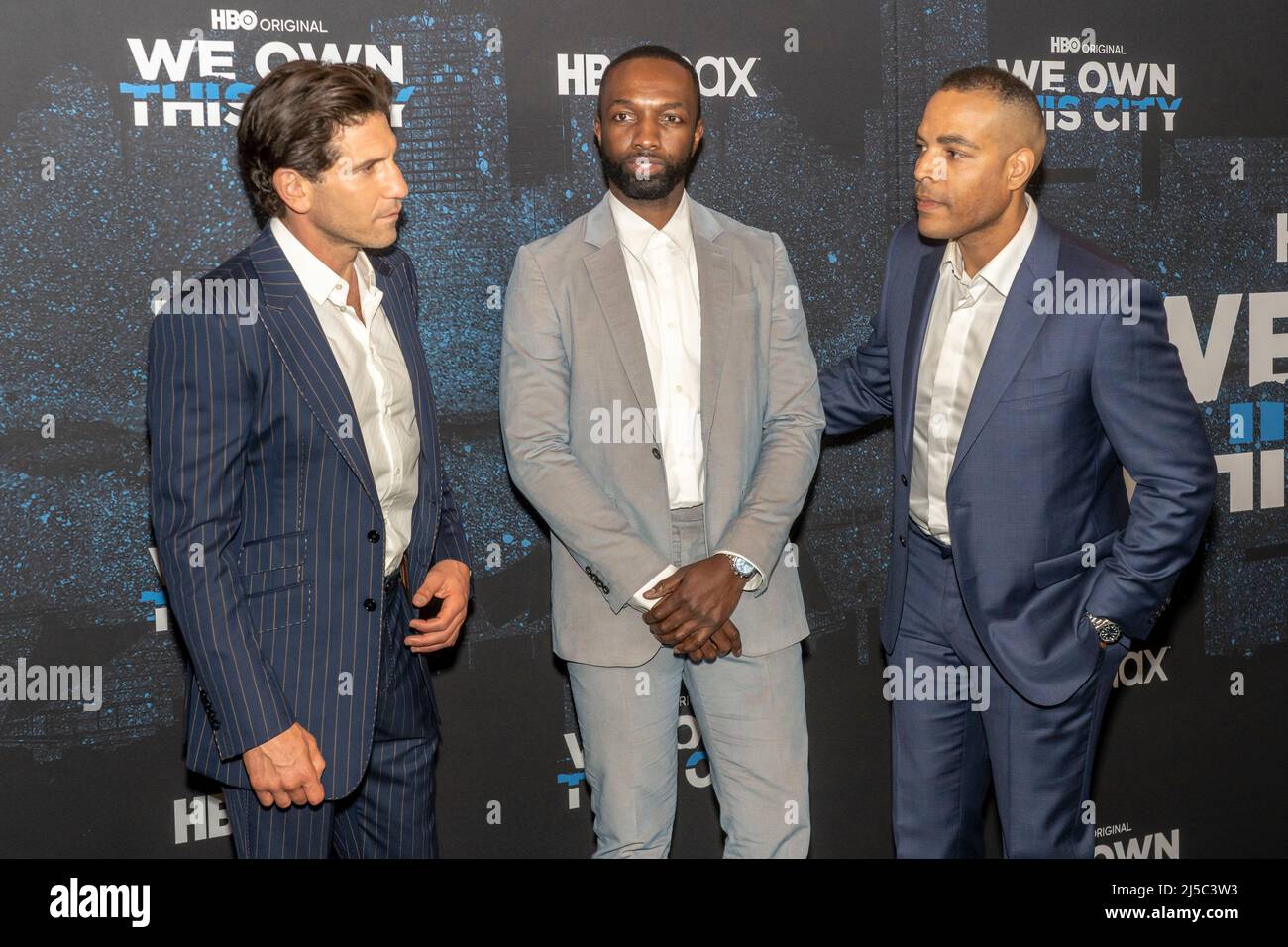New York United States 21st Apr 2022 Jon Bernthal Jamie Hector And Reinaldo Marcus Green